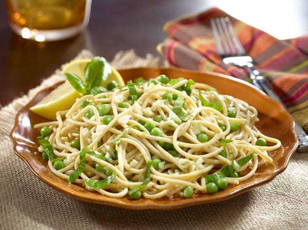 Basil Pasta with Peas