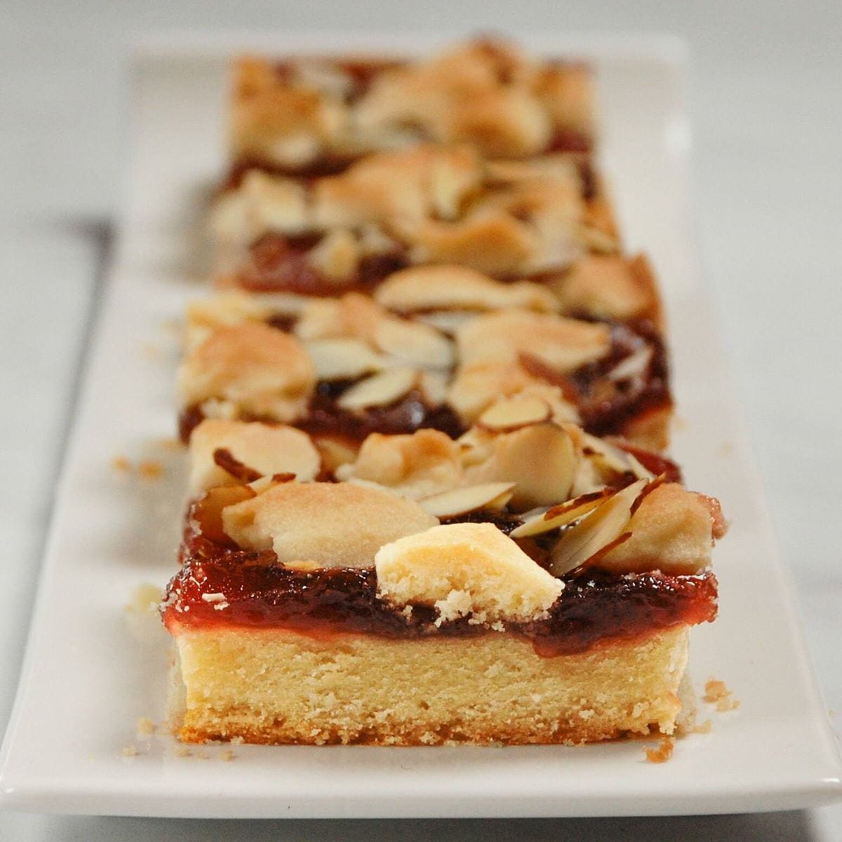 Raspberry Almond Shortbread Bars